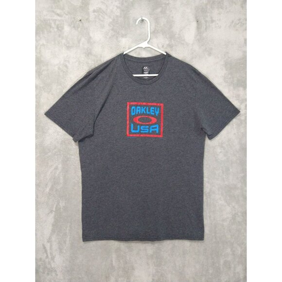 Oakley | Shirts | Oakley Shirt Mens 2xl Gray Graphic Print Hydrolix ...